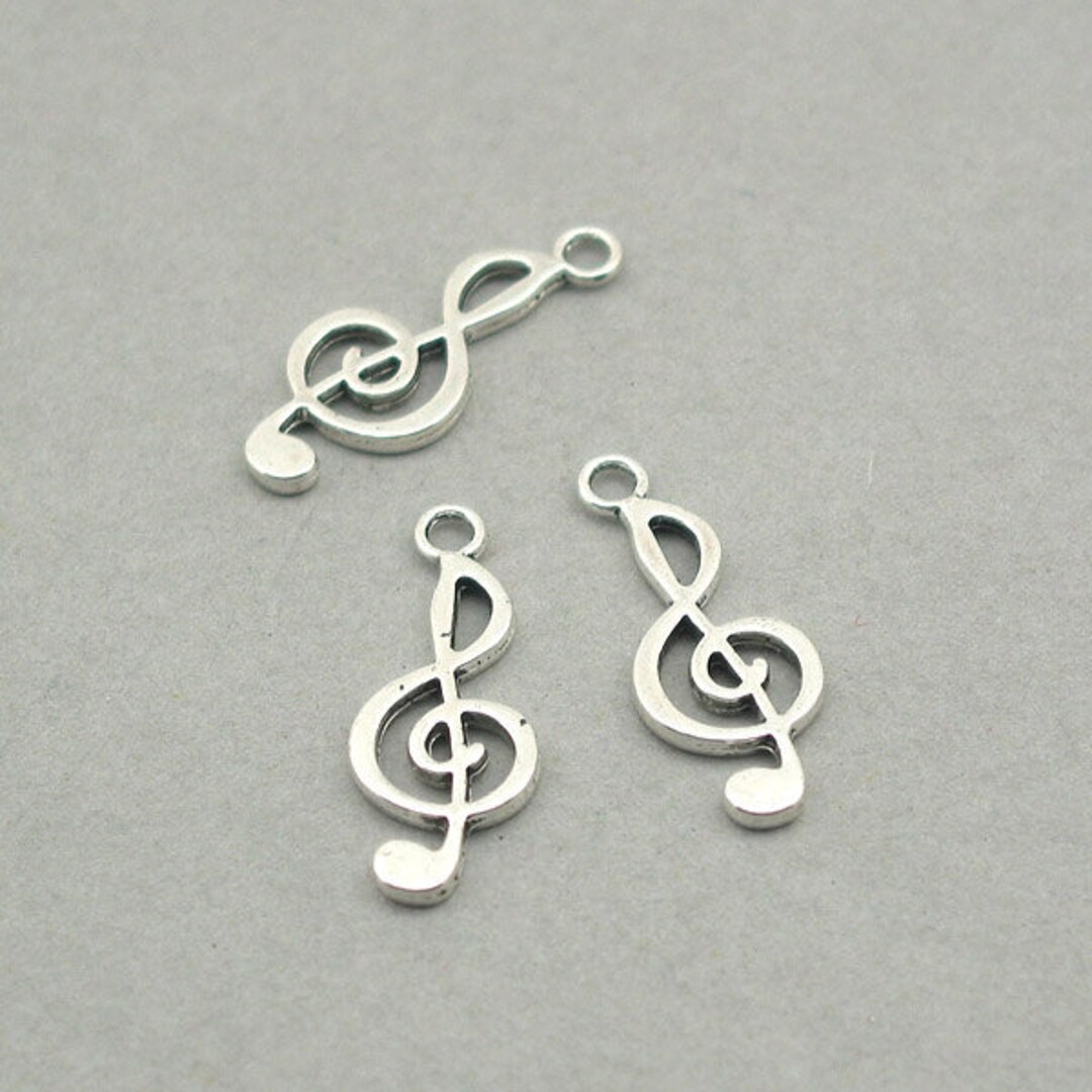 Treble Clef Charms, Music Note Pendant Beads, up to 40 Pcs, Antique ...