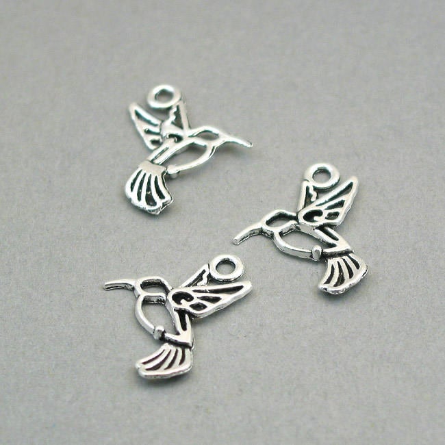 Hummingbird Charms Filigree Flying Bird Pendant Beads up to - Etsy