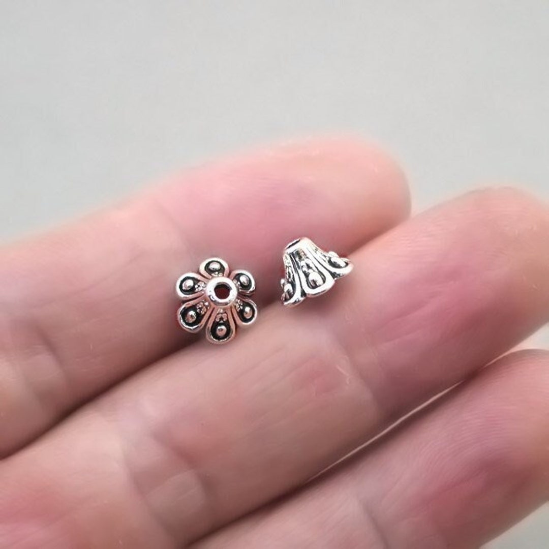 Flower Bead Caps, Trumpet Flower, Bell Flower Bead Caps, up to 50 Pcs ...