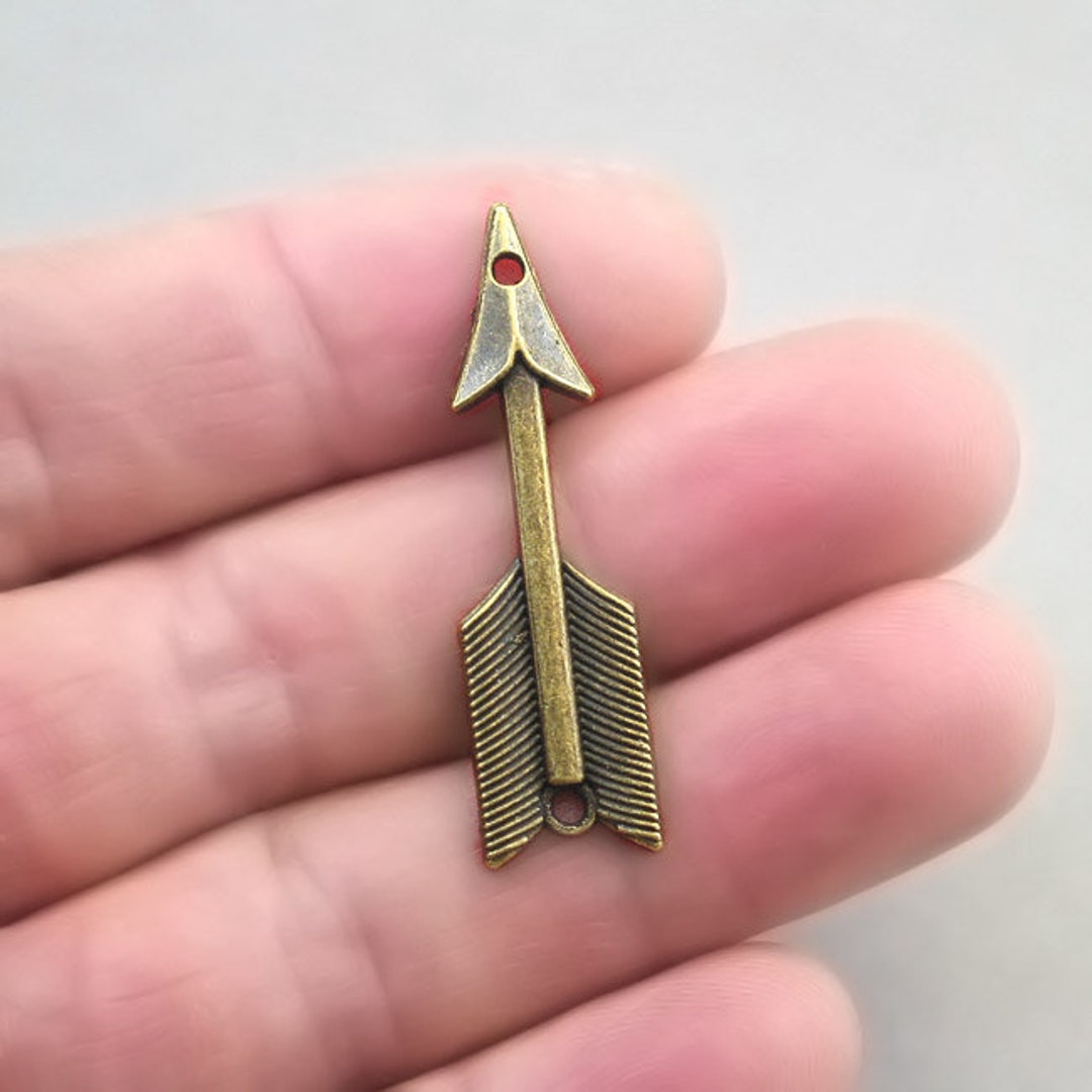 Arrow Charm Connectors, Arrow Link Pendant Beads, up to 30 Pcs, Antique ...
