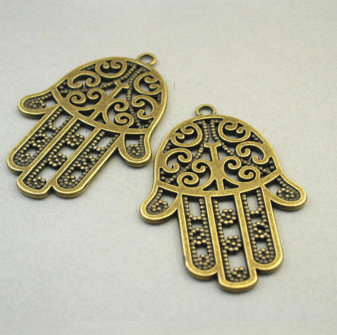 Hamsa Charms Large Hamsa Hand Pendant Beads up to 2 Pcs - Etsy