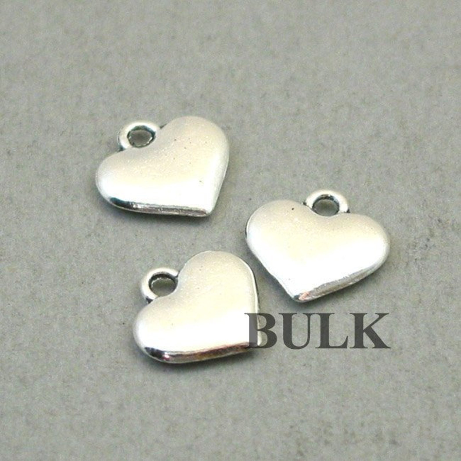 BULK 50 Heart Charms Wholesale Heart Pendant Beads Antique - Etsy