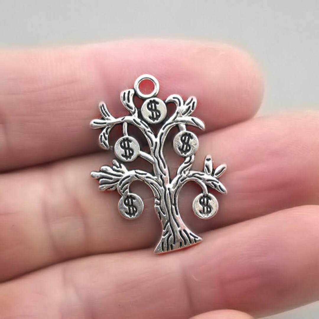 Money Tree Charms, Money Tree Pendant Beads, up to 15 Pcs, Antique ...
