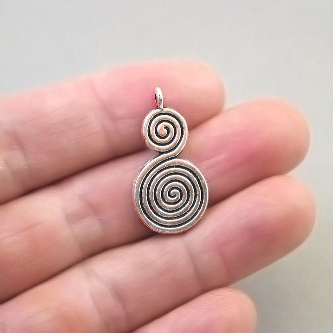 Swirl Charms, Infinity Swirl, Spiral Disc Pendant Beads, up to 20 Pcs ...
