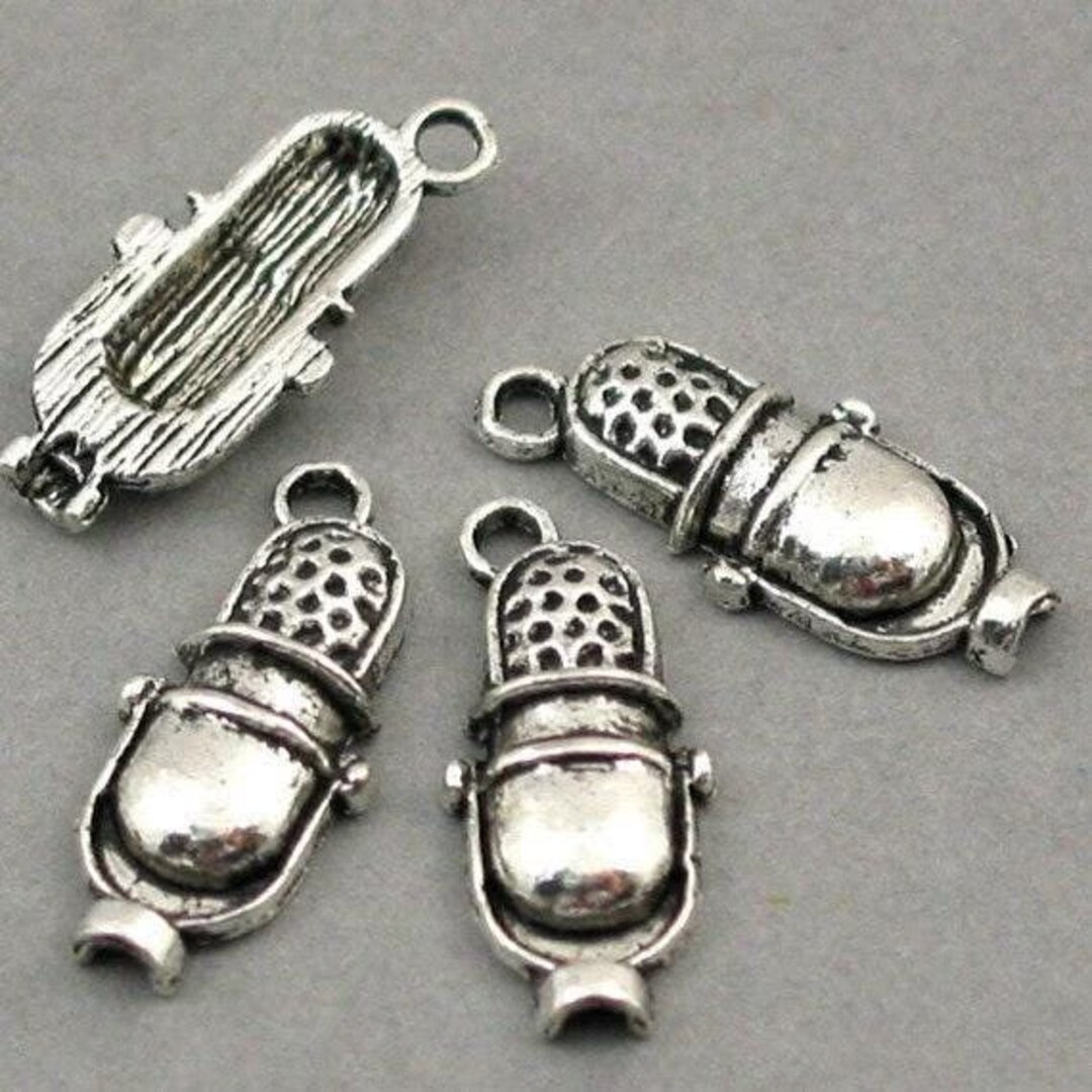 Microphone Charms, Microphone Pendant Beads, up to 40 Pcs, Antique ...