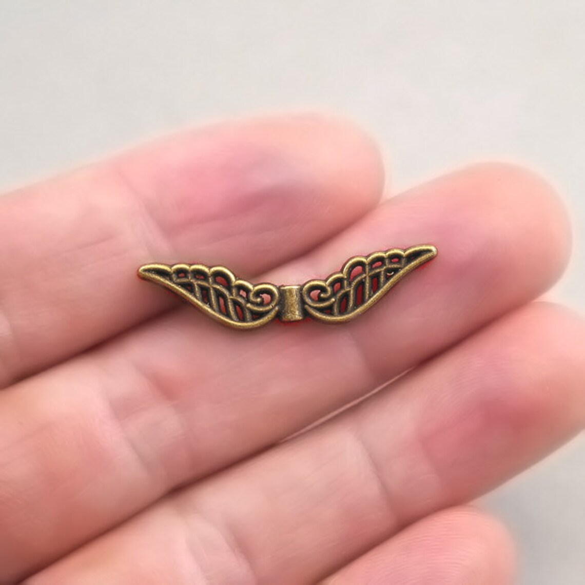 Angel Wing Beads Filigree Wing Beads up to 16 Pcs Antique | Etsy