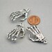 Hand Skeleton Charms, Robot Hand 3D Pendant Beads, up to 4 Pcs, Antique ...