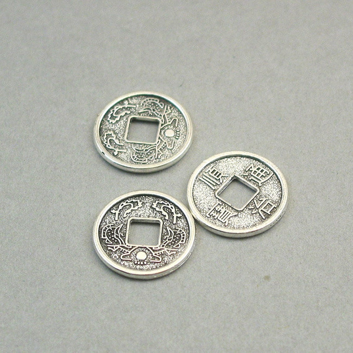 Coin Charms Feng Shui Chinese Lucky Coin Pendant Beads up to - Etsy