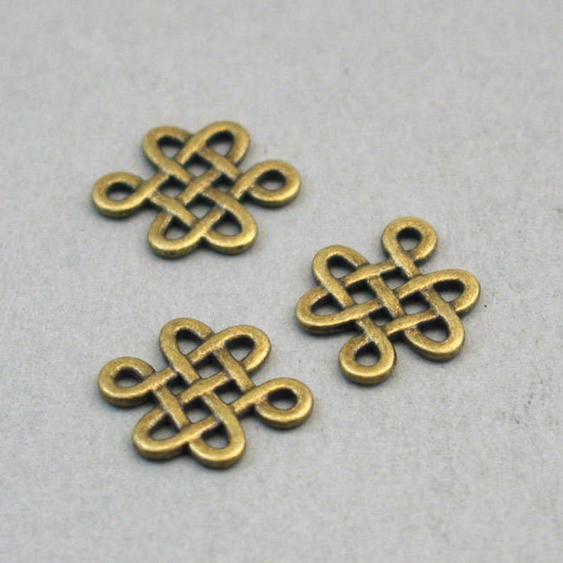 Celtic Knot Charms, Endless Knot Pendant Beads, up to 50 Pcs, Antique ...