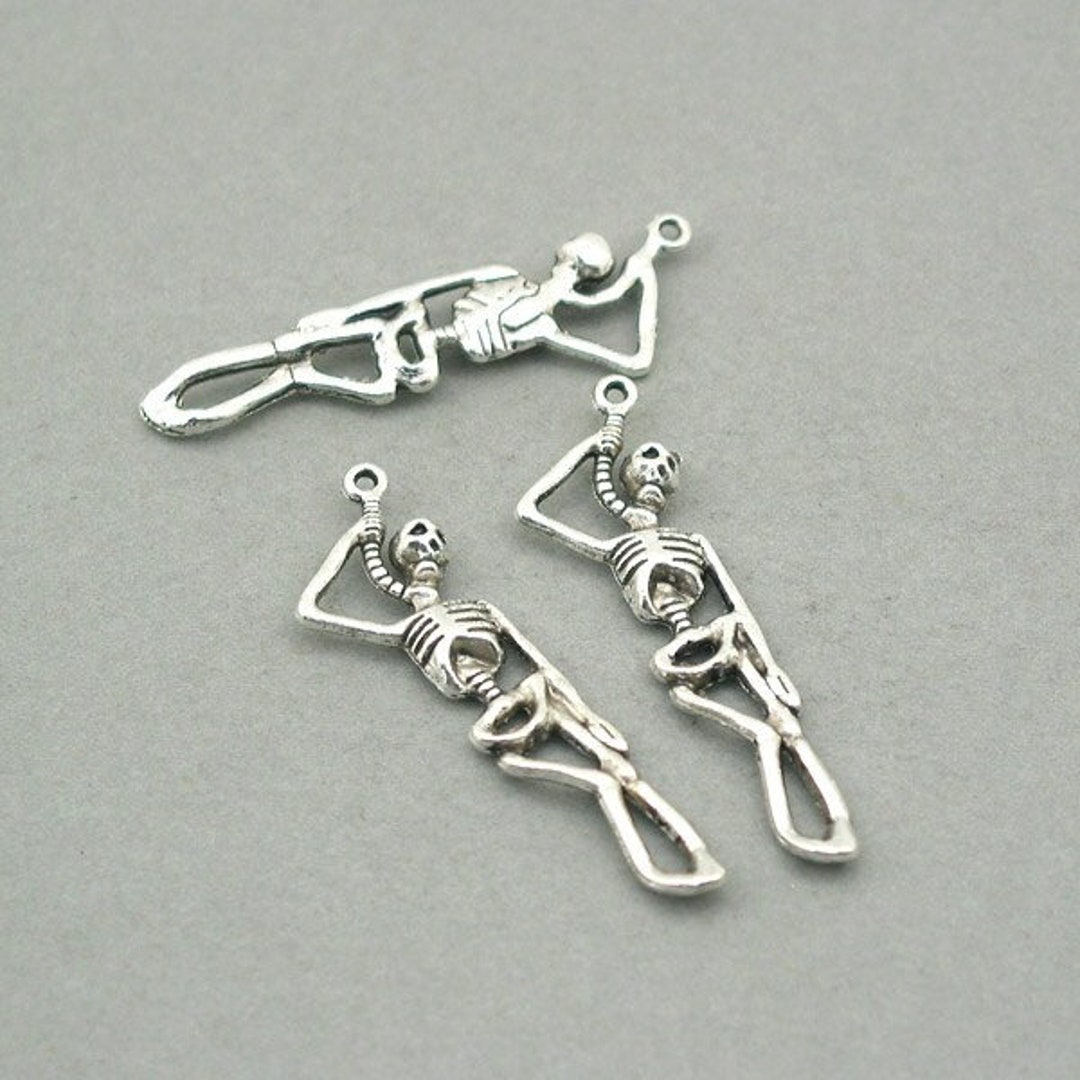 Skeleton Charms, Hanging Skeleton Halloween 3D Pendant Beads, up to 10 ...