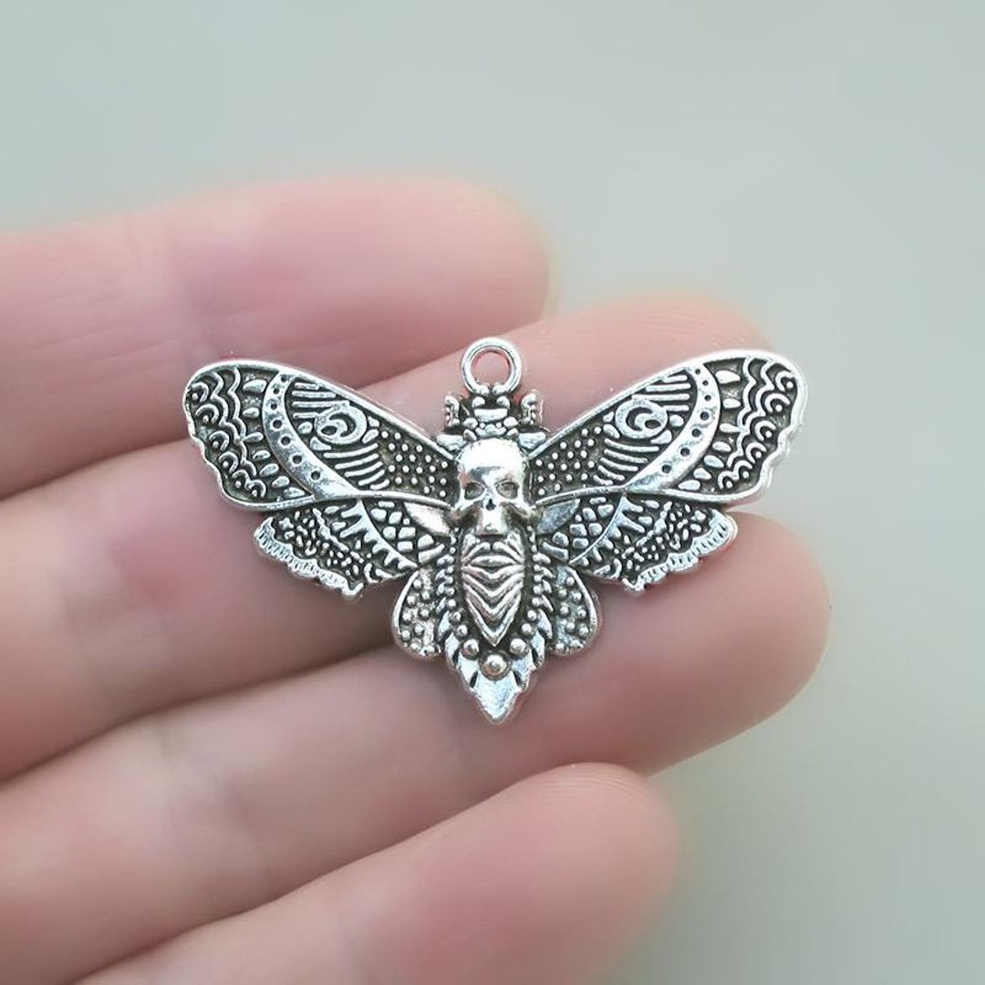 Death Head Moth Charms, Skull Face Moth Halloween Pendant Beads, up to ...