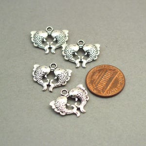 Fish Charms, Double Fish Feng Shui Pendant Beads, up to 12 Pcs, Antique ...