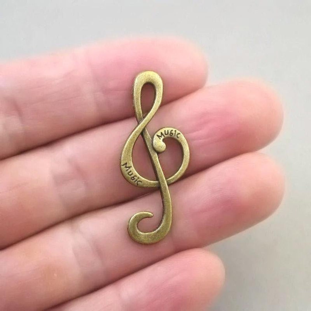 Treble Clef Charms, Music Note Pendant Beads, up to 20 Pcs, Antique ...