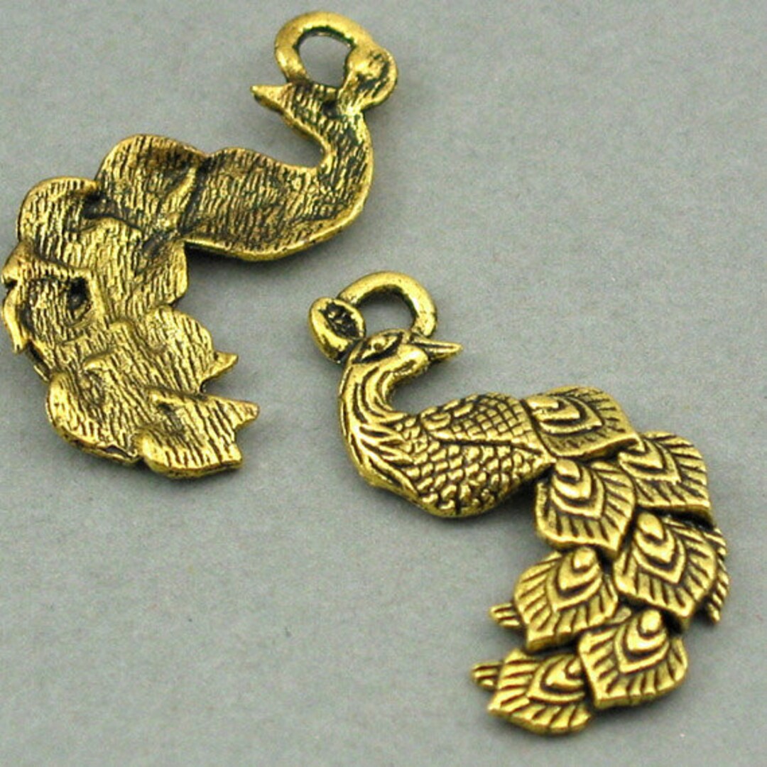 Phoenix Charms Peacock Pendant Beads up to 6 Pcs Antique - Etsy