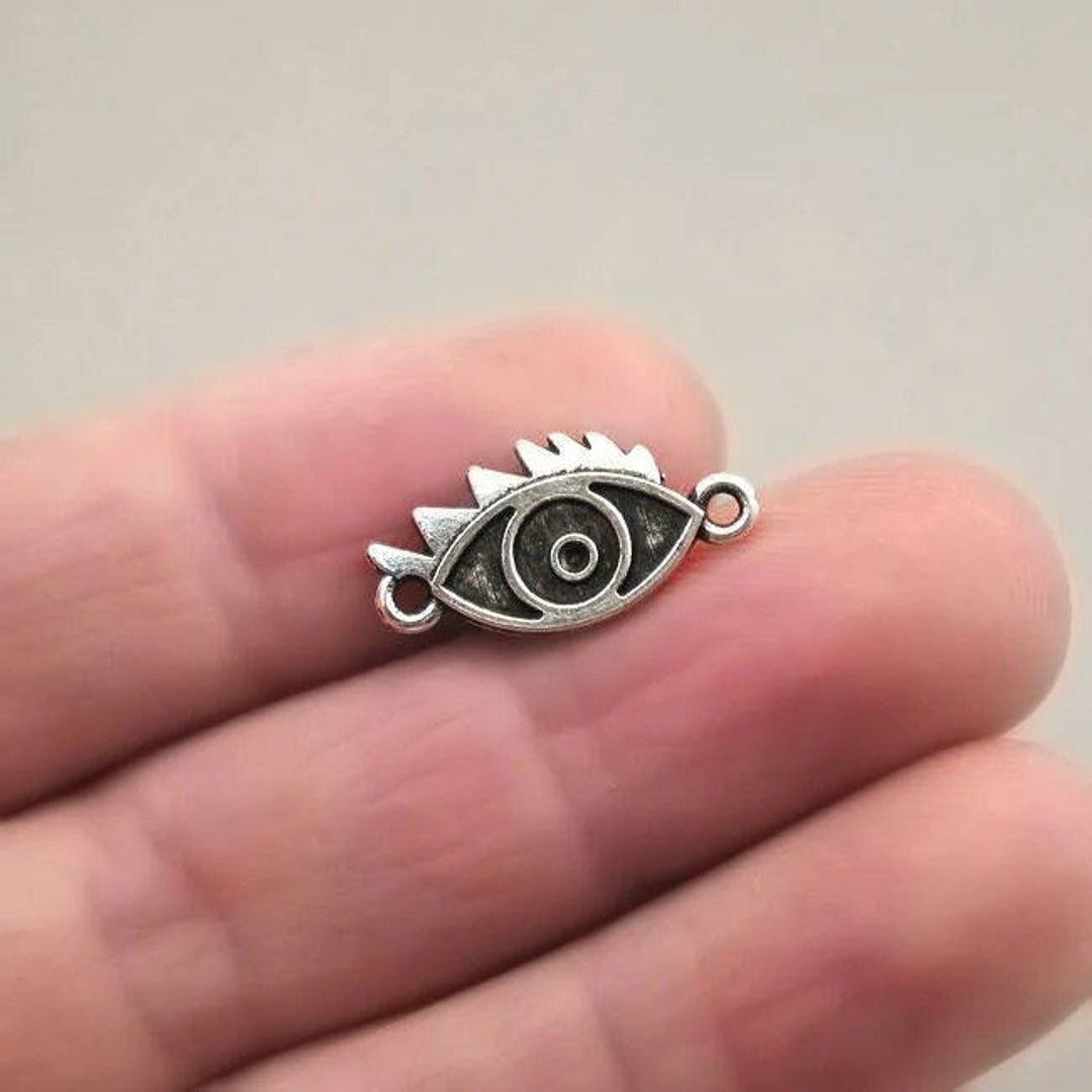 Eye Charm Connector, Evil Eye Link Pendant Beads, up to 40 Pcs, Antique ...