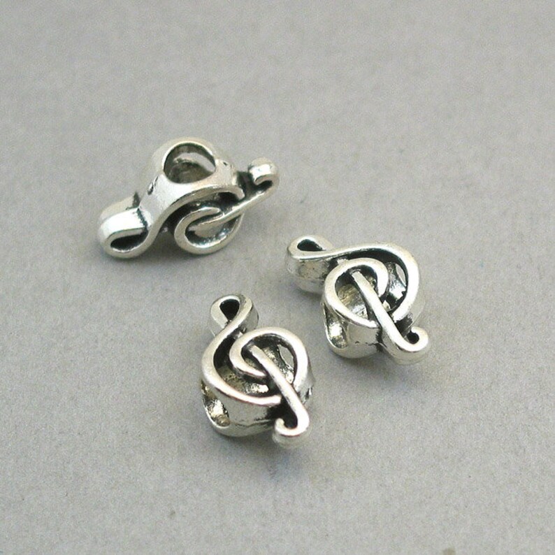 Treble Clef Large Hole Beads Music Note Pendant Beads up to - Etsy