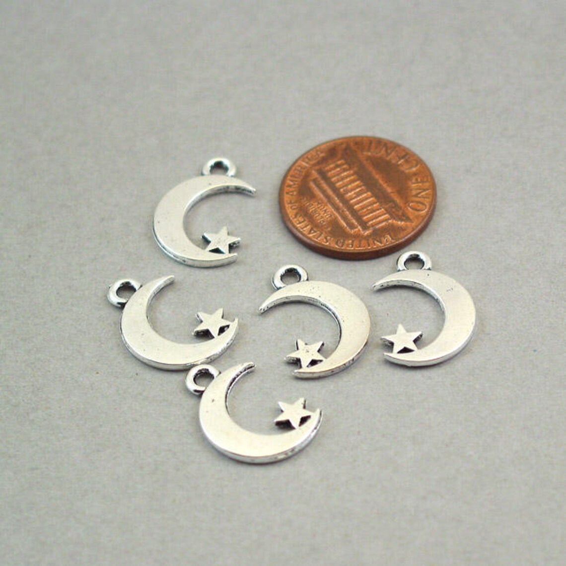 Moon Star Charms Crescent Moon Star Pendant Beads up to 16 | Etsy