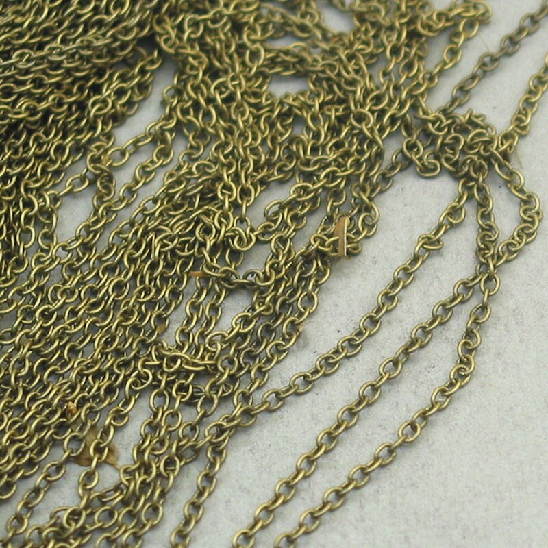 Cable Chain, Bronze Plated Brass Chain, Oval Link Chain, 3.3ft or 1 ...