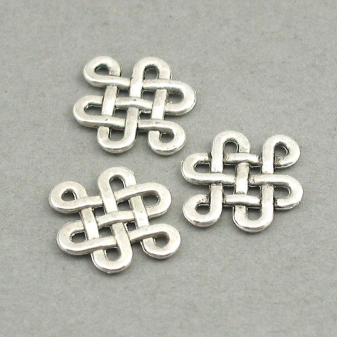 Celtic Knot Charms, Endless Knot Pendant Beads, up to 50 Pcs, Antique ...