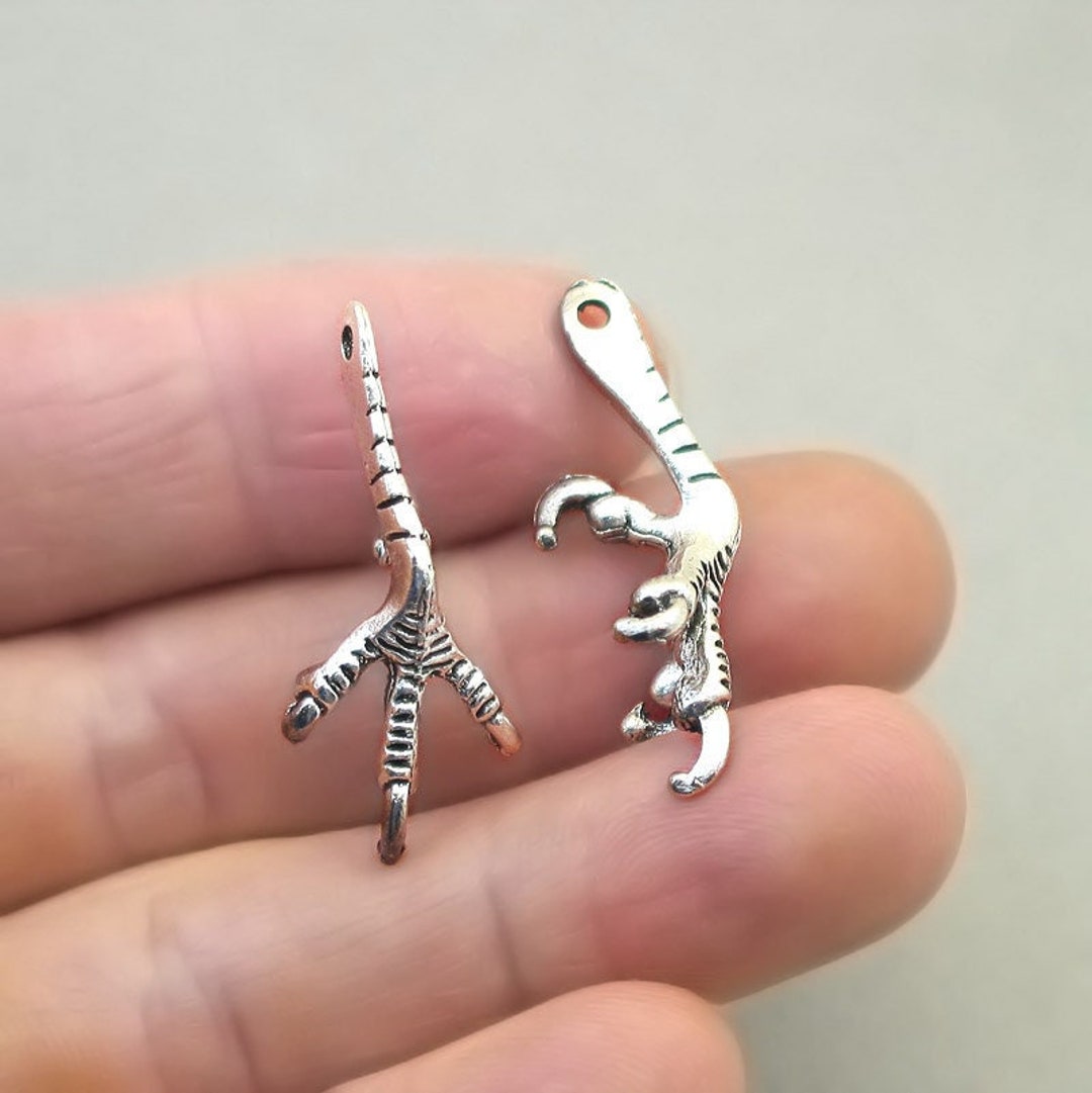 Talon Charms, Eagle Claw 3D Pendant Beads, up to 20 Pcs, Antique Silver ...