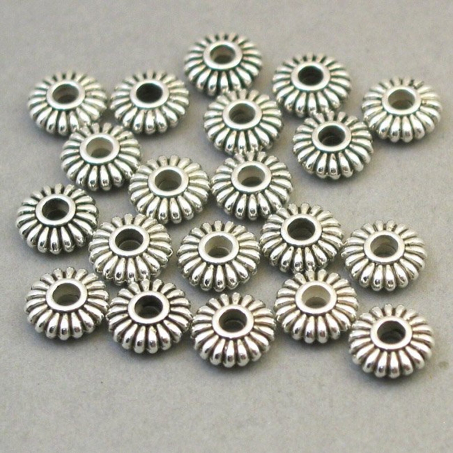 Fluted Disc Beads Rondelle Spacer Beads up to 20 Pcs - Etsy