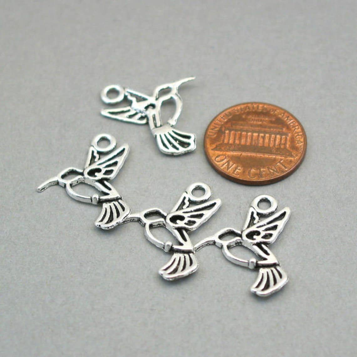 Hummingbird Charms Filigree Flying Bird Pendant Beads up to - Etsy