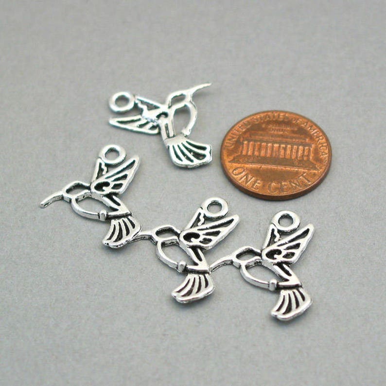 Hummingbird Charms Filigree Flying Bird Pendant Beads up to - Etsy