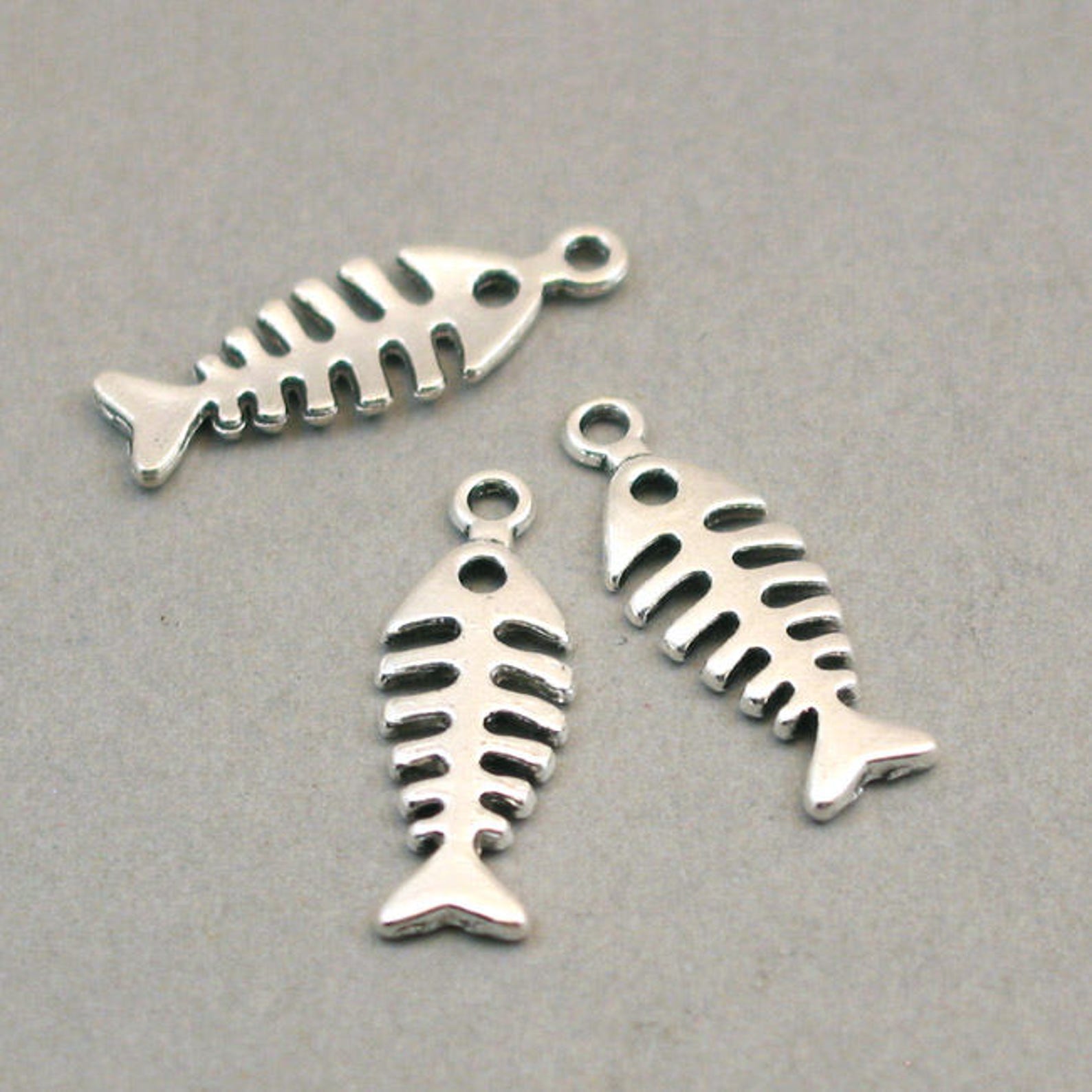 Fish Bone Charms Fish Skeleton Pendant Beads up to 20 Pcs - Etsy