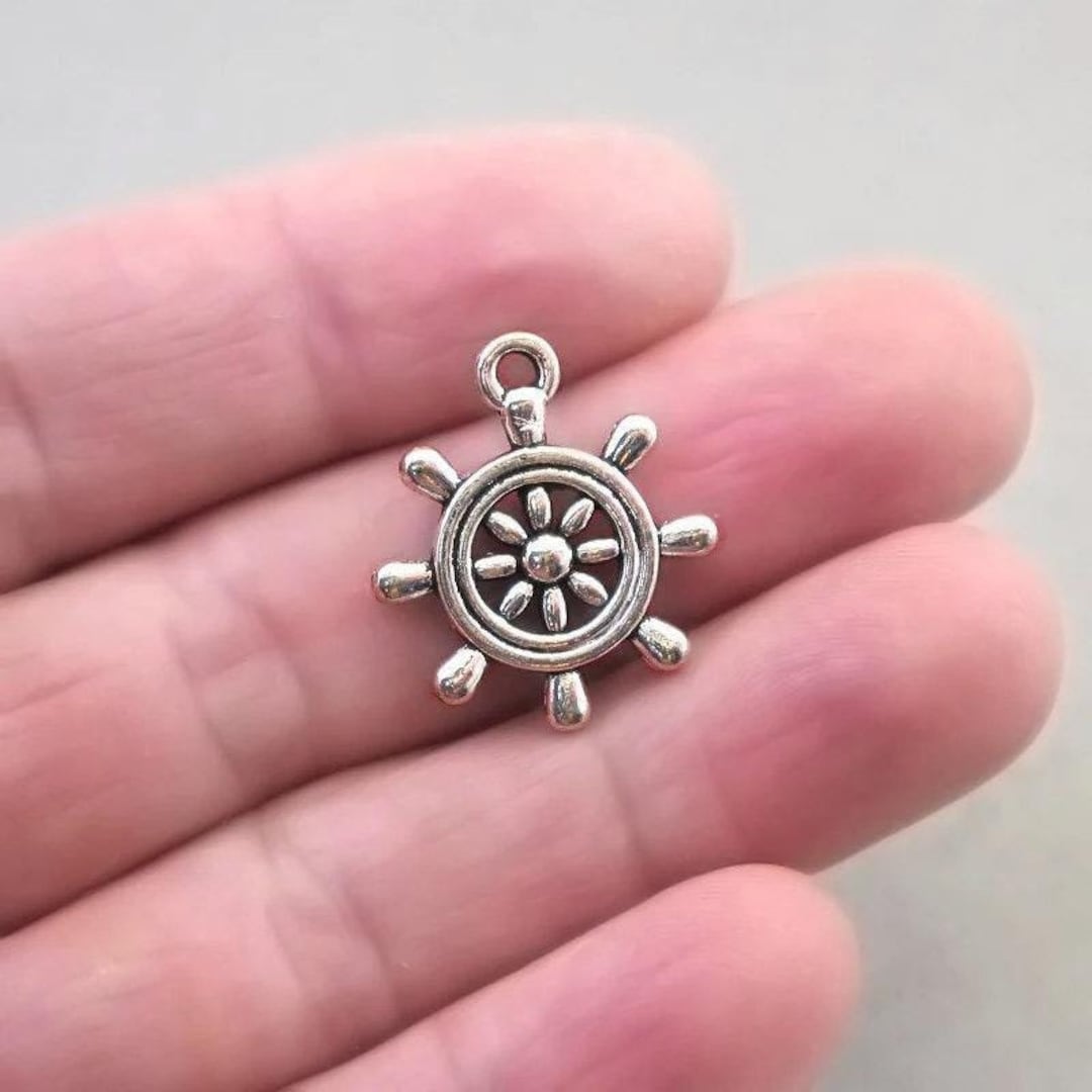 Ship Wheel Charms, Helm Wheel Pendant Beads, up to 30 Pcs, Antique ...