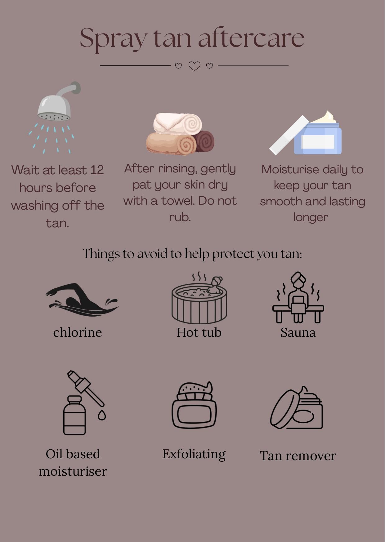 Printable 30 Pack of Spray Tan Aftercare Cards - Etsy