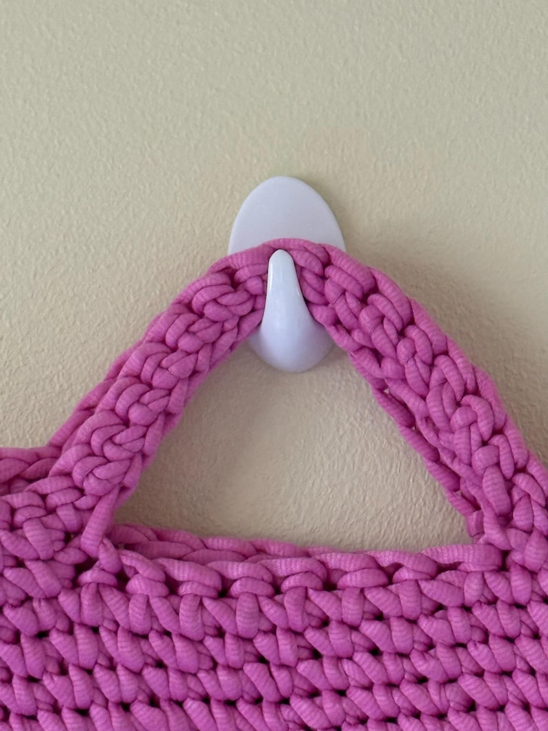 Pink Mini Crochet Bag, Handmade Purse, Chunky Crochet Handbag, Cute ...