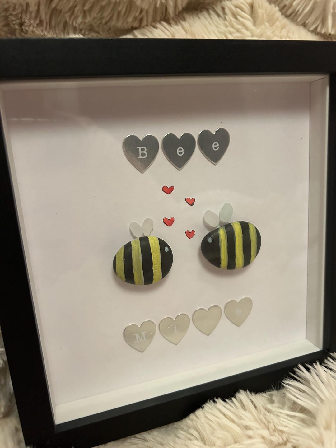 Valentines Pebble Art Bee Mine - Etsy