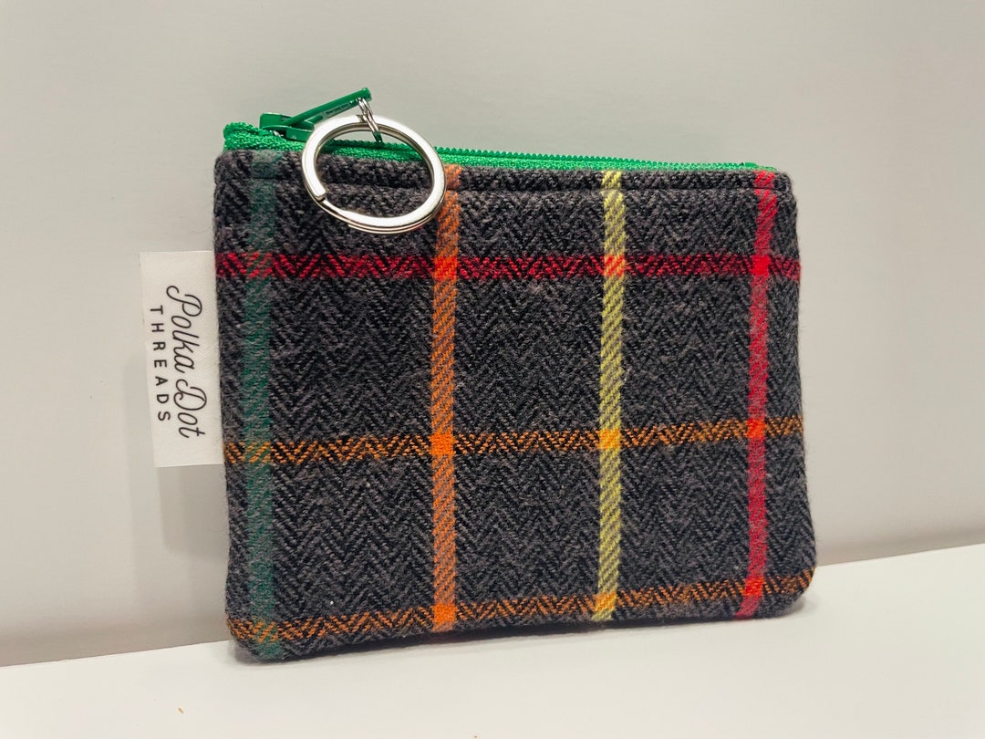 Rainbow Plaid Coin Pouch, Plaid Bag, Ripstop, Mini Pouch, Gift, Coin ...