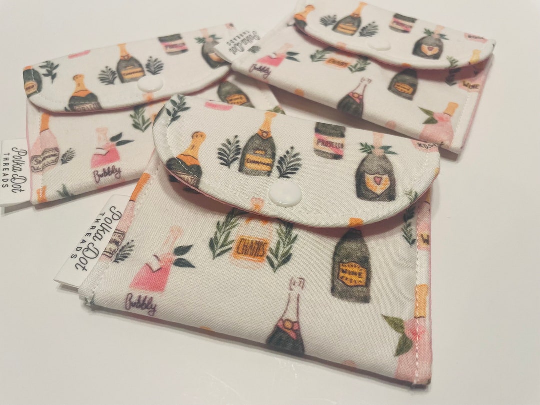Wine Gift Card Pouch, Prosecco, Birthday, Snap Pouch, Coin Pouch ...