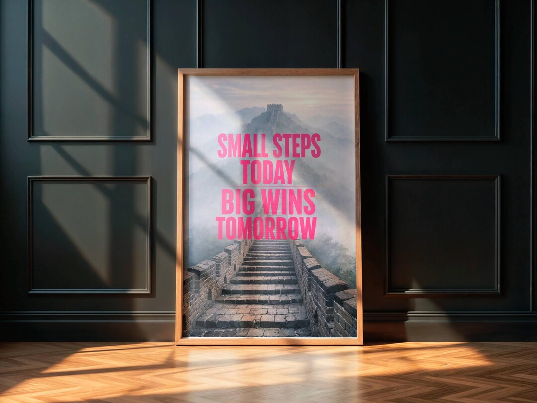 Wall of China Motivational Print, Success Office Art - Etsy