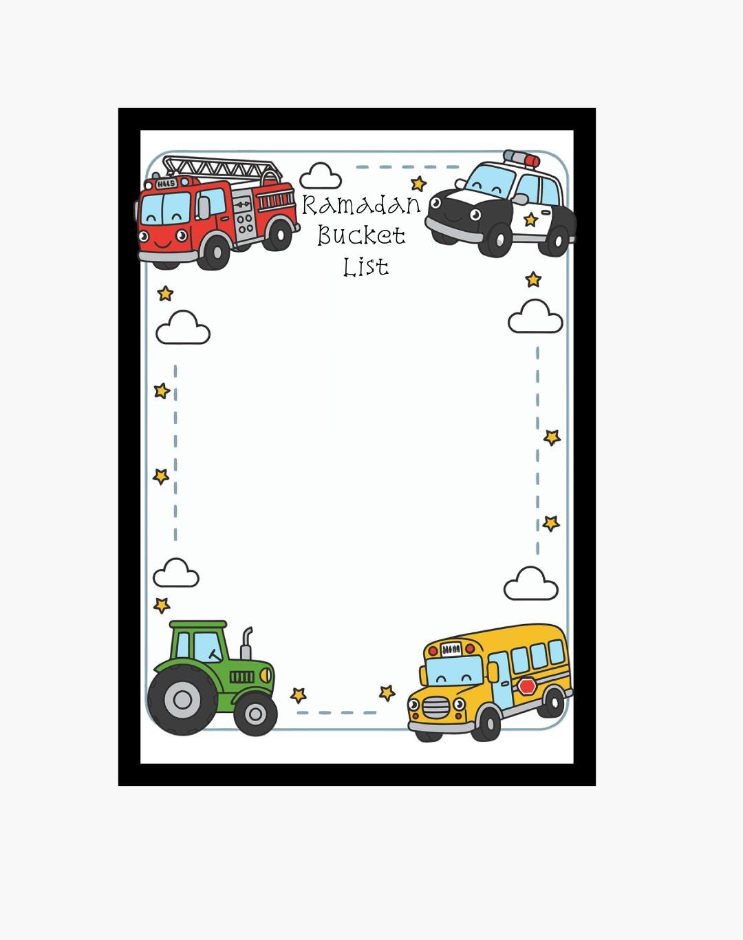Ramadan Goals Bucket List Ramadan Goal for Kids Ramadan Kids Activity ...