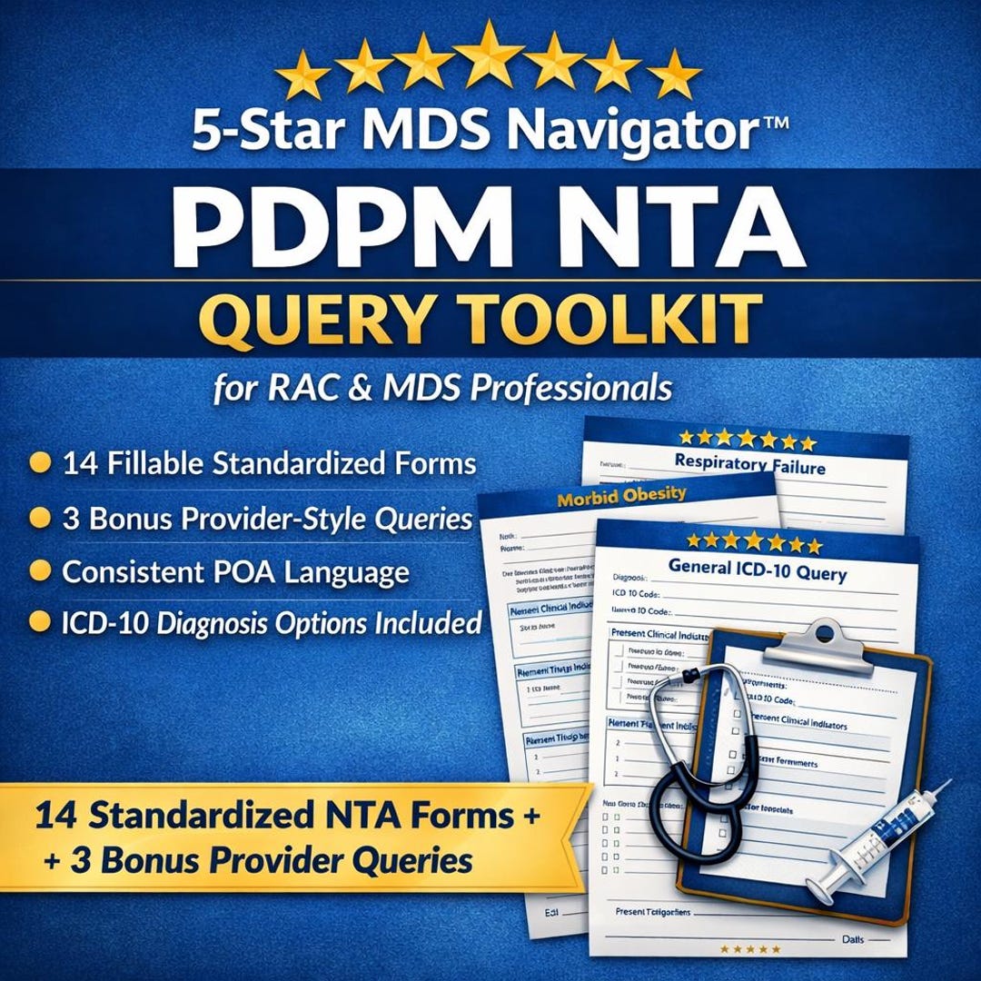 PDPM NTA Query Toolkit | MDS Coordinator Forms | Documentation ...