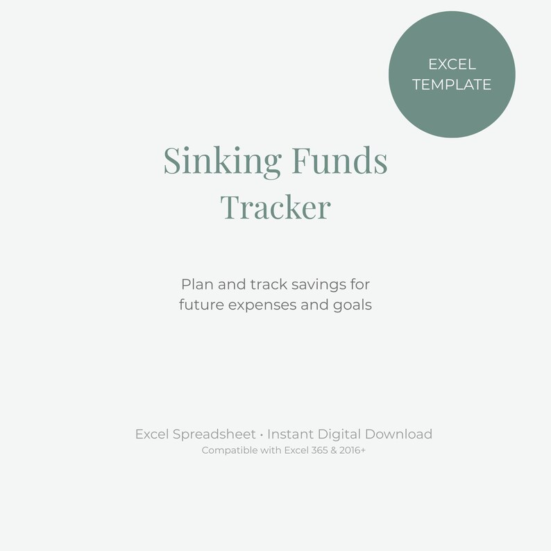 Sinking Funds Tracker Excel | Budget Savings Spreadsheet - Etsy