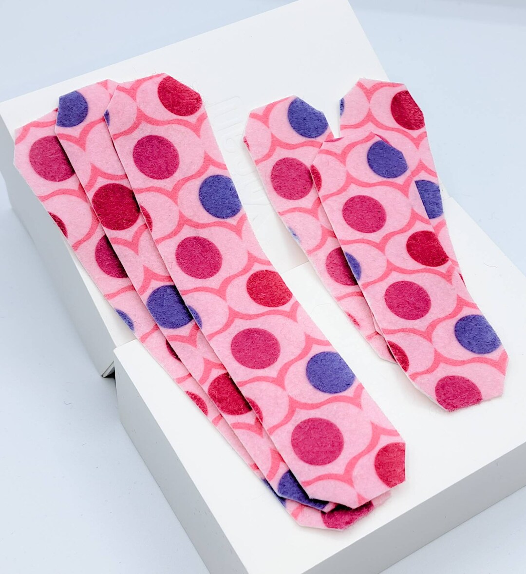 Felt Band Aids: Art Deco Polka-dots 3 Packs | Pink Purple Polka-dots - Etsy