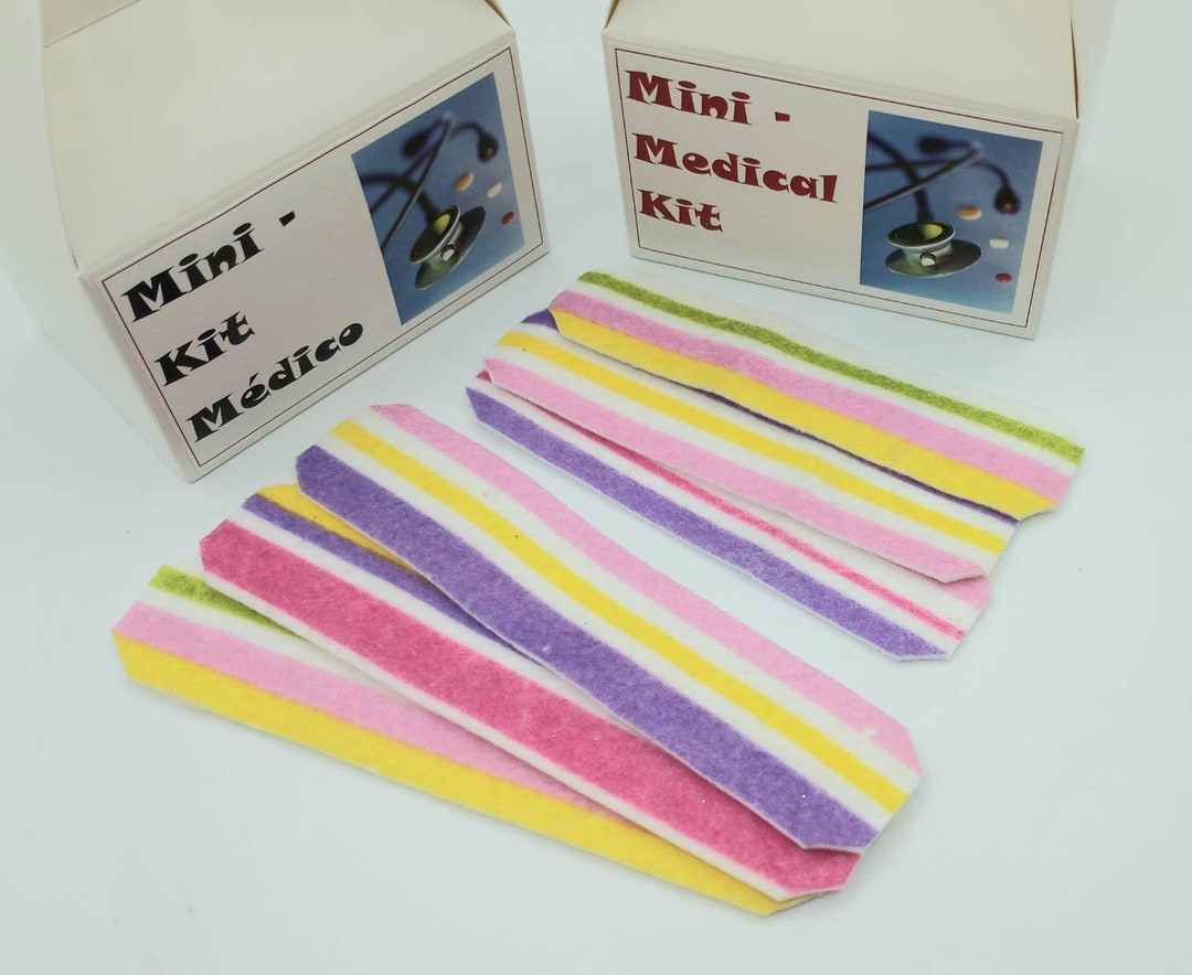 Felt Band-aids: Colorful Candy Stripes Bandage 3 Packs | Doctor ...