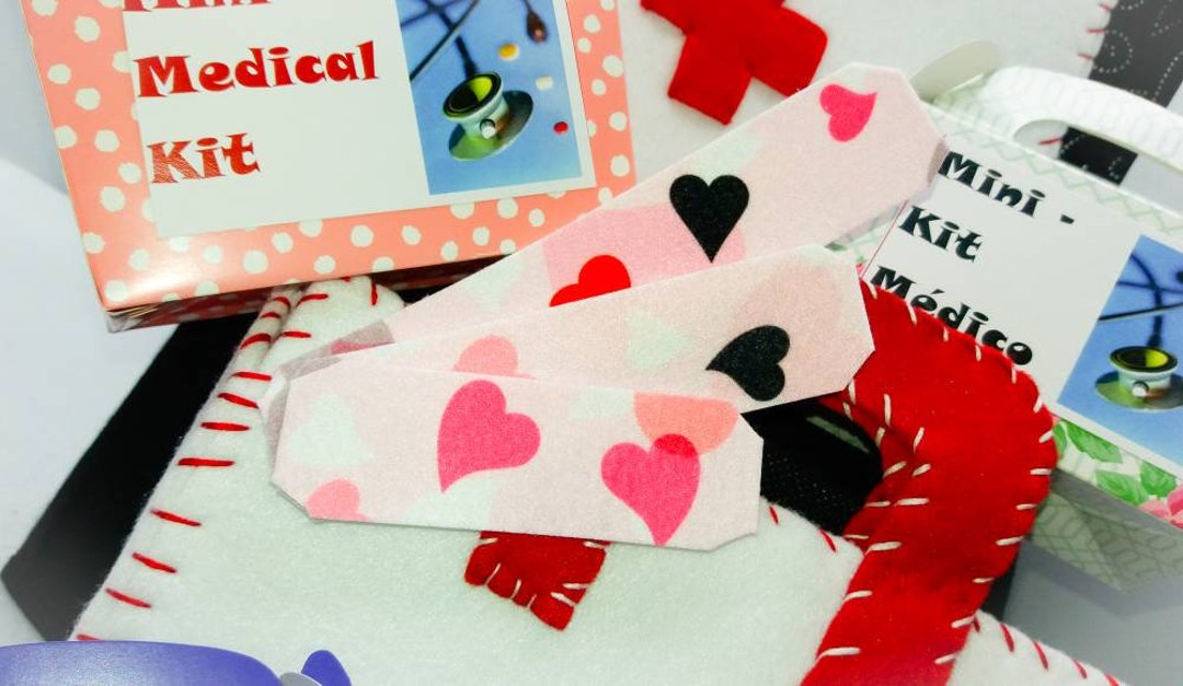 Felt Band Aids: Pink Hearts & Love 3 Packs - Etsy