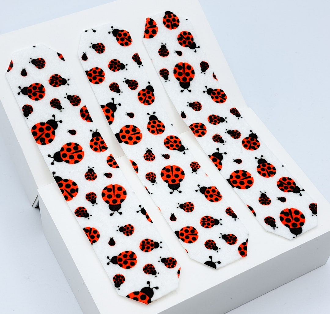 Felt Band Aids 3 Size Pack Little White Ladybugs Garden Felt Bandages ...