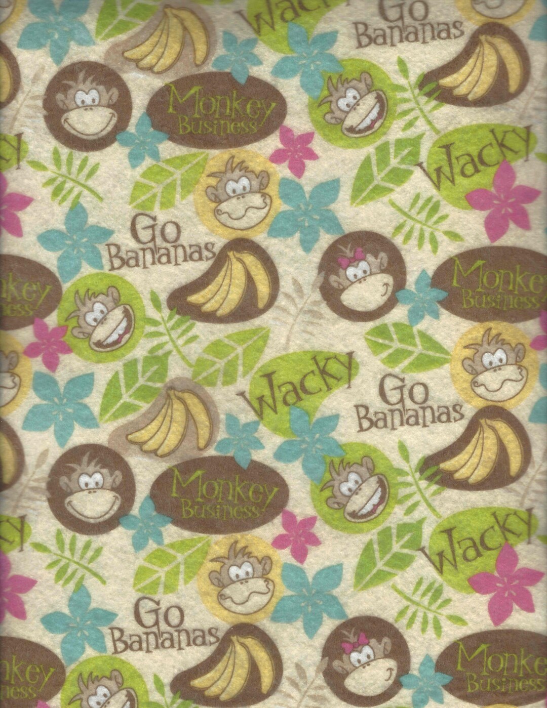 Go Bananas Monkey & Bananas Felt Sheet | Craft Supplies | Wacky Monkey ...