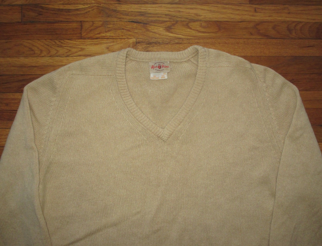 Rare Vintage 1960s Alan Paine Camel Hair Wool V Neck Sweater - Etsy