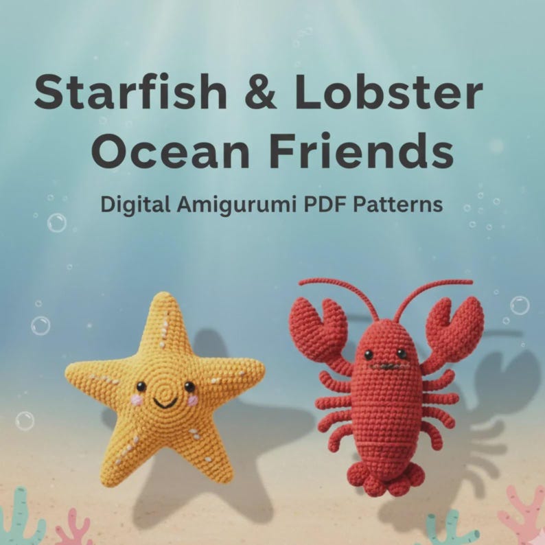 Bundel met 200+ zeedieren gehaakt patroon: pdf 180+ oceaandieren ...