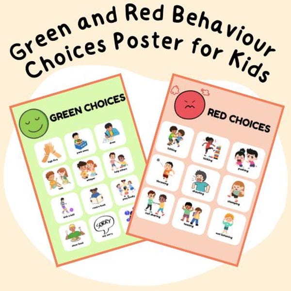 Red and Green Choices Printables - Etsy