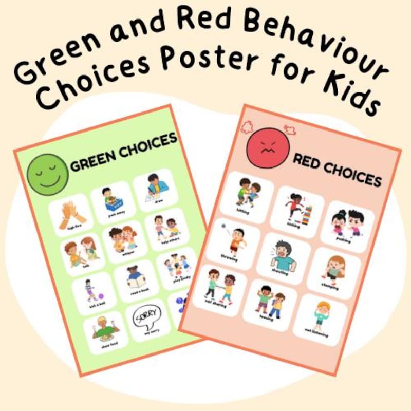 Red and Green Choices Printables - Etsy