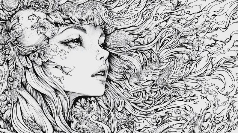 Princess Coloring Page-cute Printable for Girls-pdf Download - Etsy