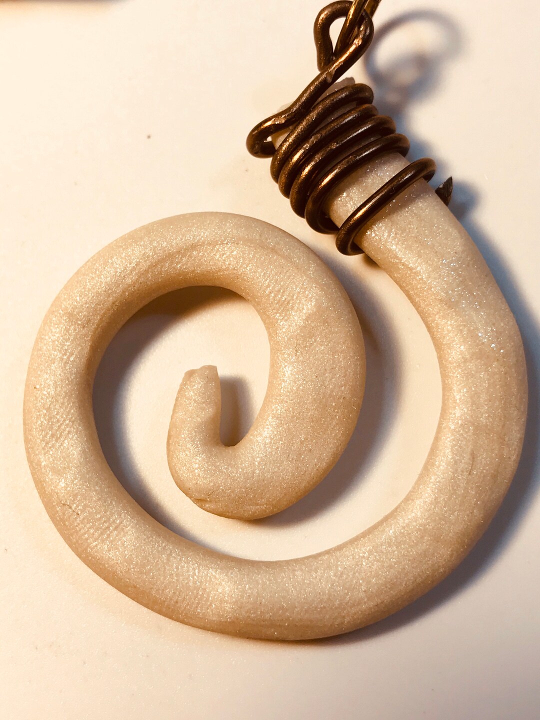 Polymer Clay Koru Symbol Pendant - Etsy