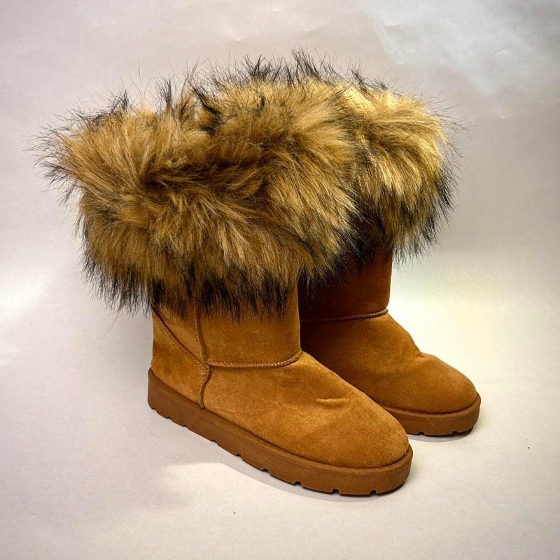 Fuzzy Boots - Etsy